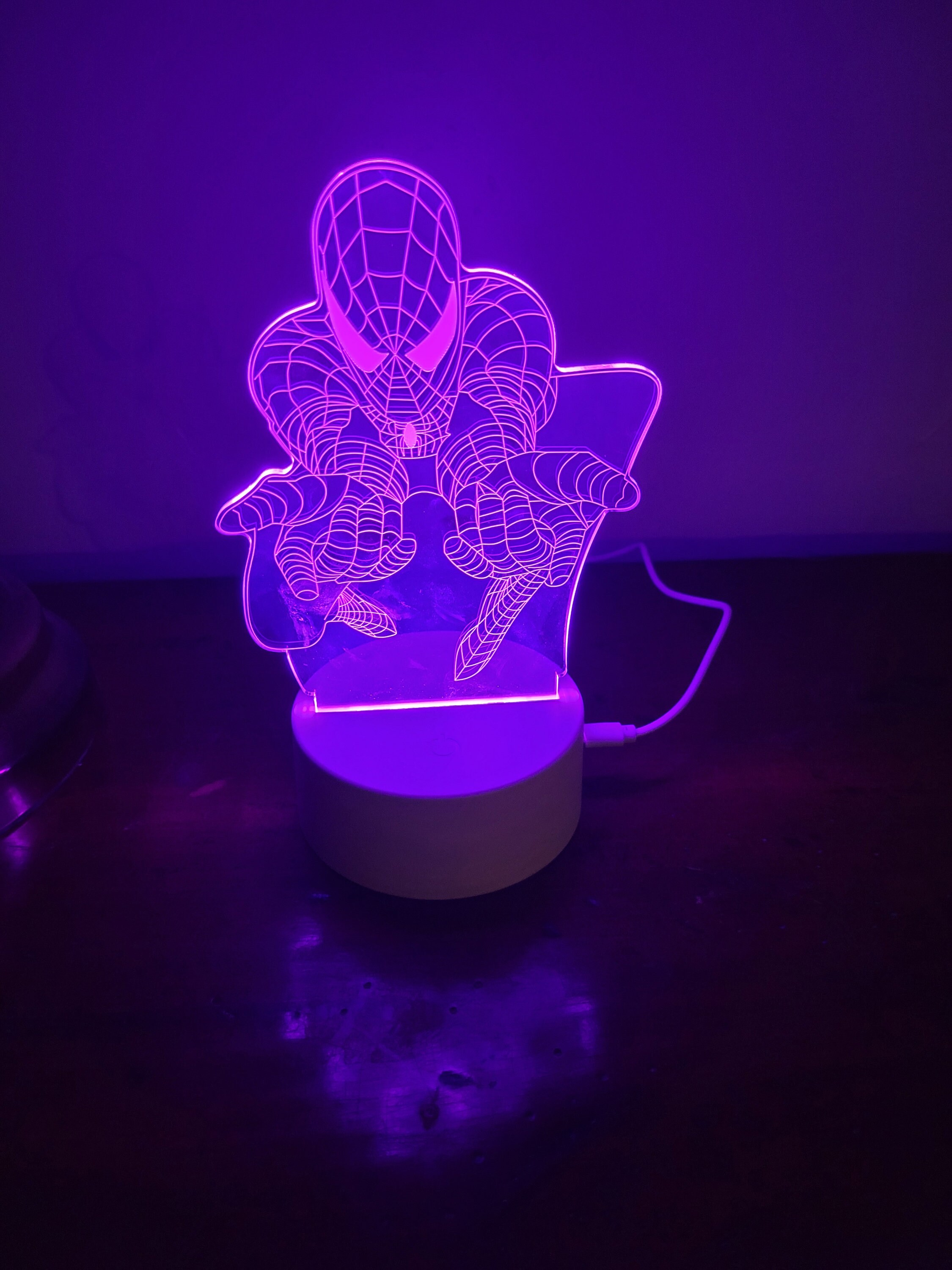 Spider Man Acrylic Led Light - Etsy