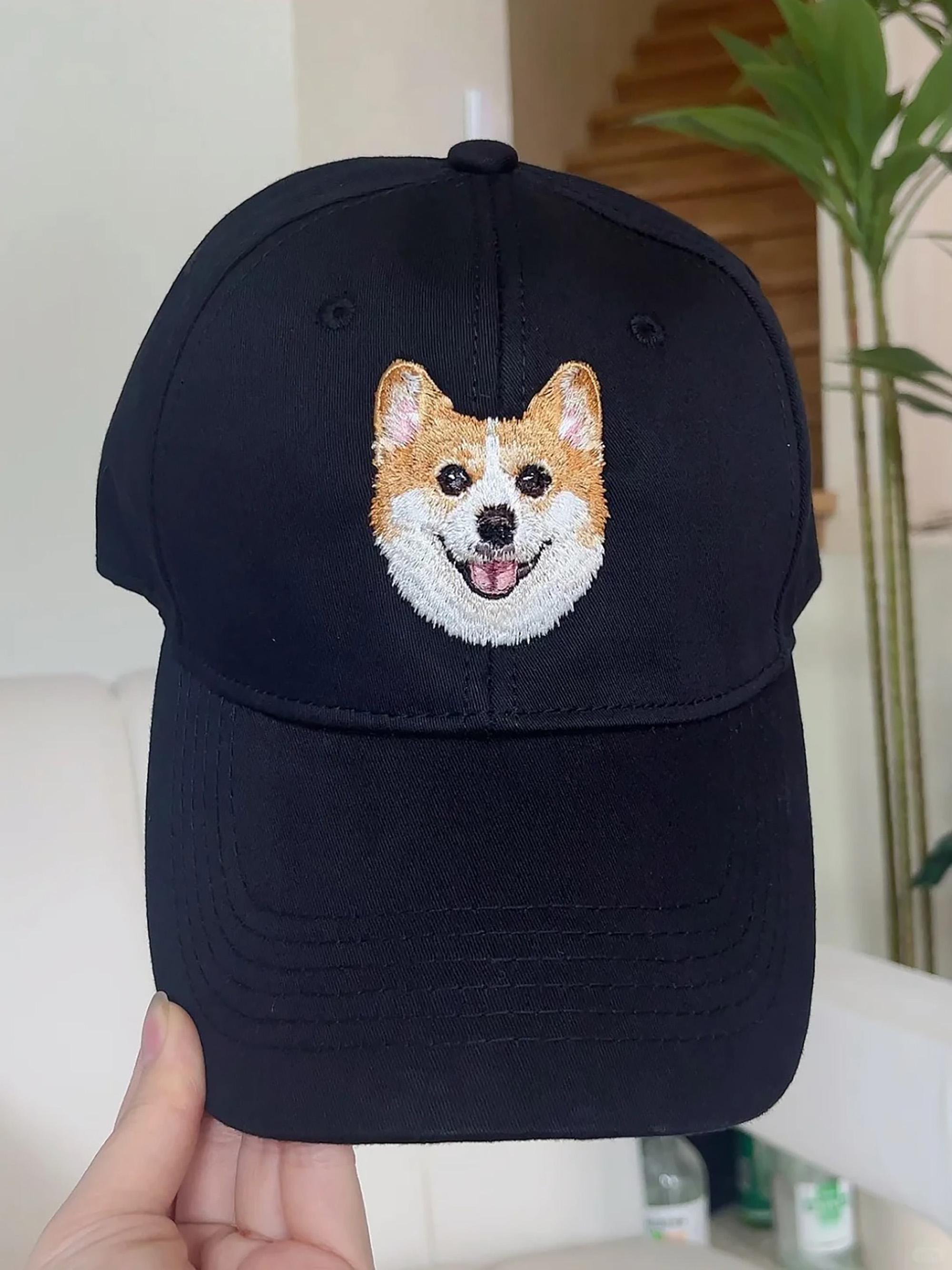 Custom Embroidered Pet Hat With Photo, Personalized Dog Dad Hat, Custom ...
