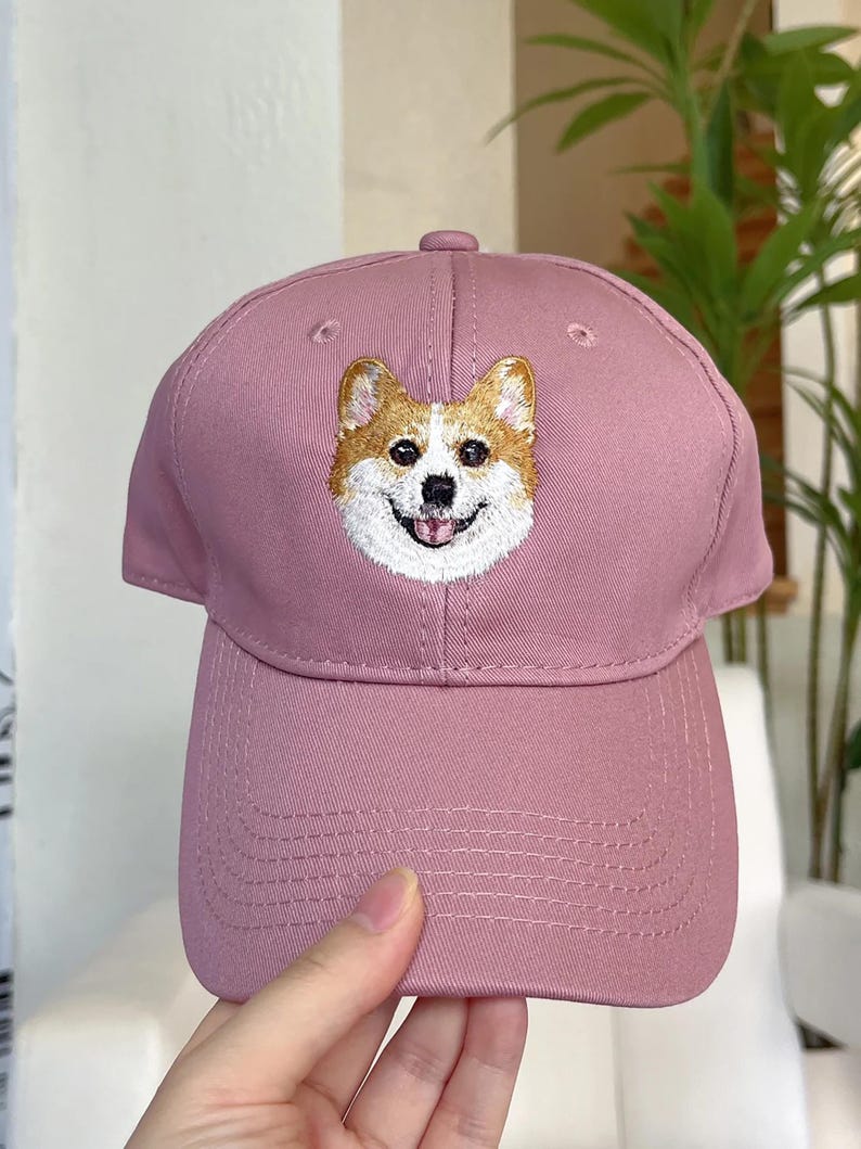 Custom Embroidered Pet Hat With Photo, Personalized Dog Dad Hat, Custom ...