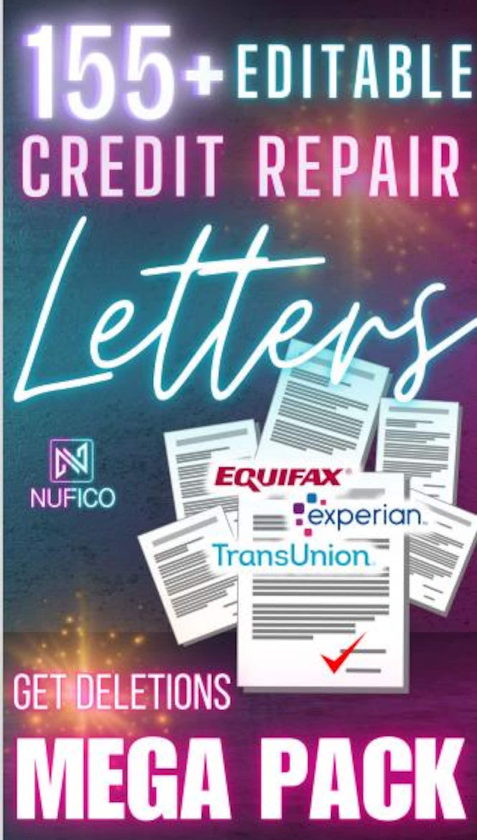 155 Editable Credit Repair Letters Pack - Comprehensive 2025 Template ...