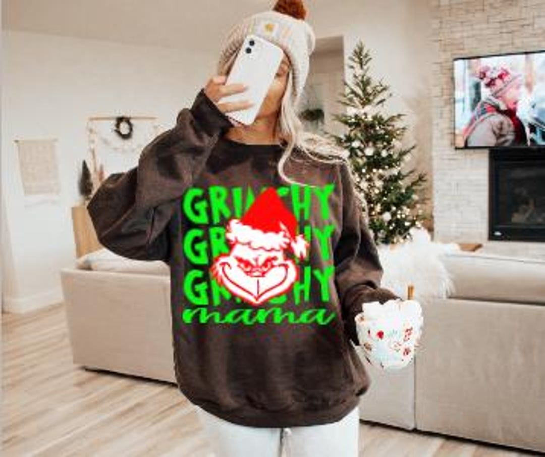 Grinchy Mama SVG// Grinchy Mama Retro Christmas SVG// Trendy Grinch Svg// Grinch Mama Svg// RARE ...