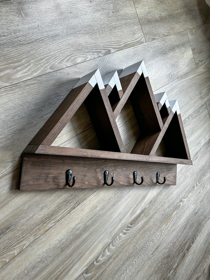 Mountain Key Holder | Entryway Decor | Key Holder for Wall | Rustic ...