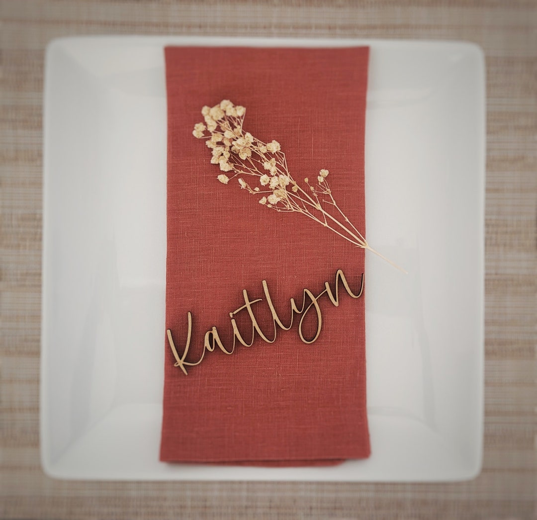 Custom Wooden Place Cards for Weddings - Personalized Name Cards ...