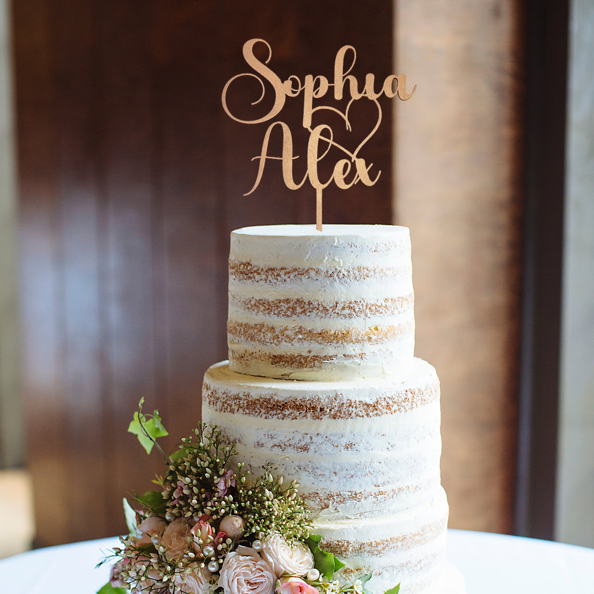 Handmade Rustic Wedding Cake Topper - Personalized Wood Mr and Mrs Sign ...