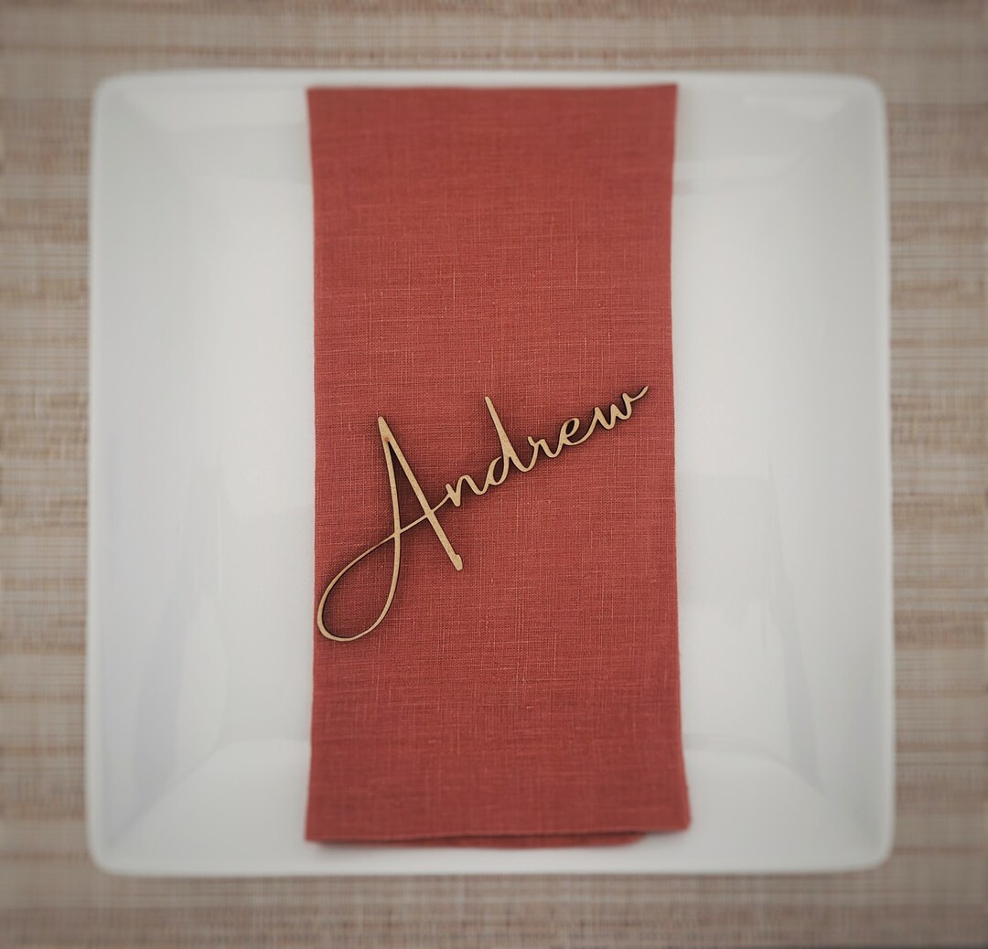 Custom Wooden Place Cards for Weddings - Personalized Name Cards ...