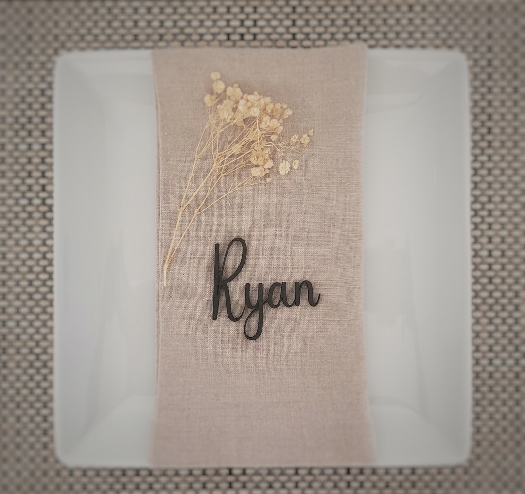 Custom Wooden Place Cards for Weddings Personalized Name Cards Elegant ...
