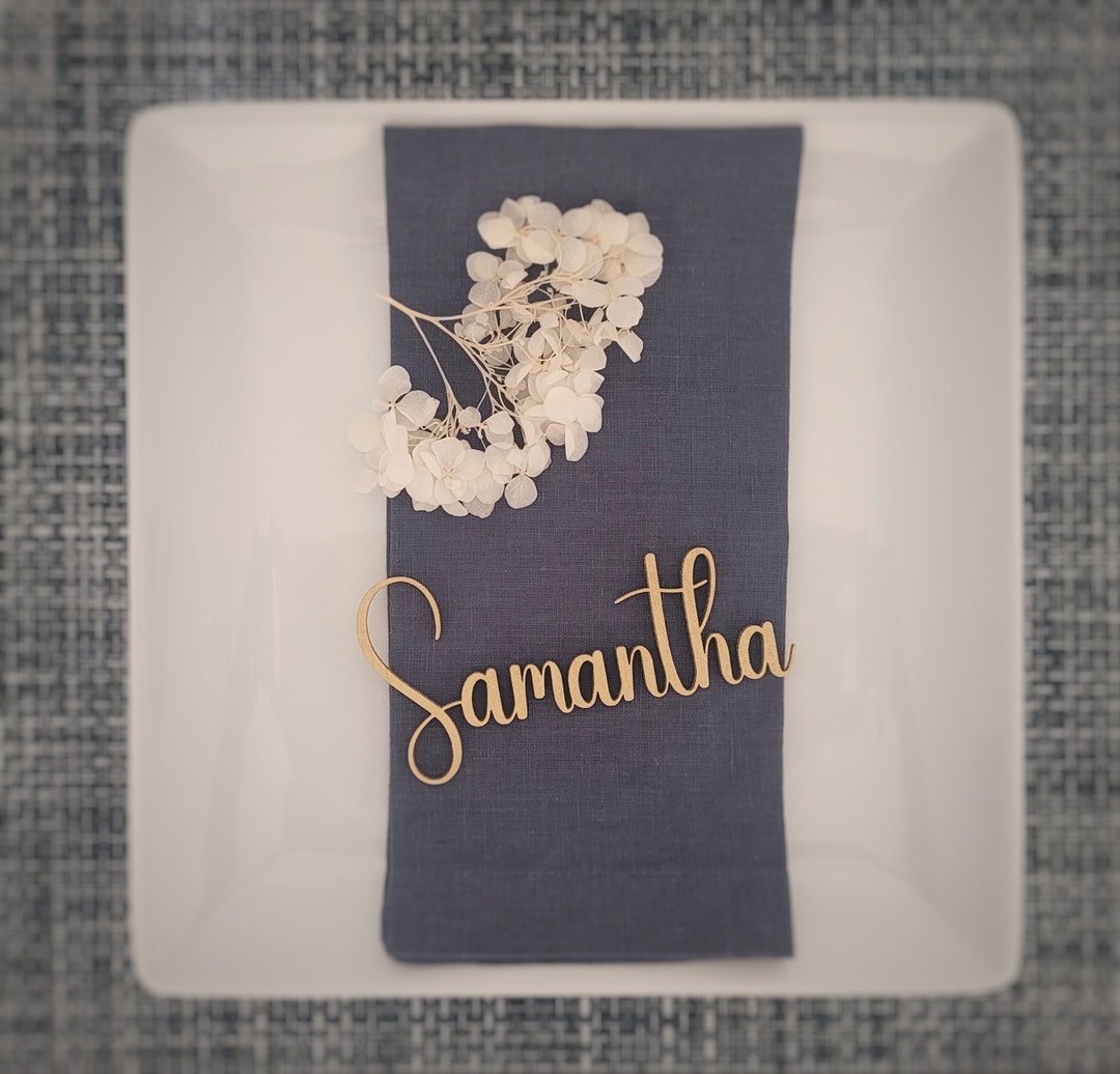 Custom Wooden Place Cards for Weddings Personalized Name Cards Elegant ...