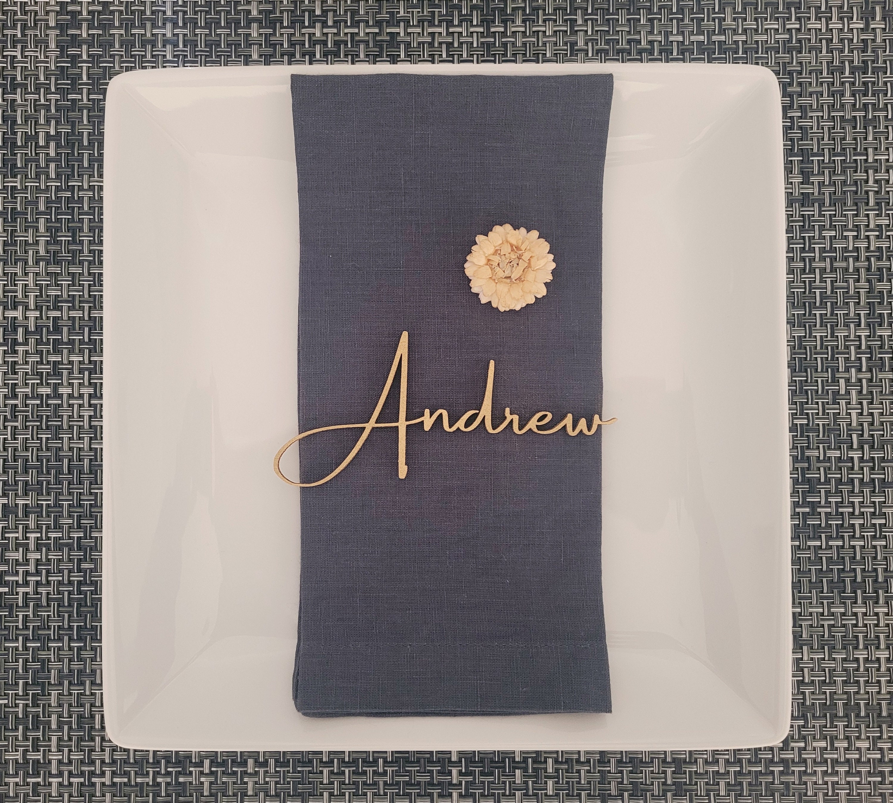 Custom Wooden Place Cards for Weddings - Personalized Name Cards ...