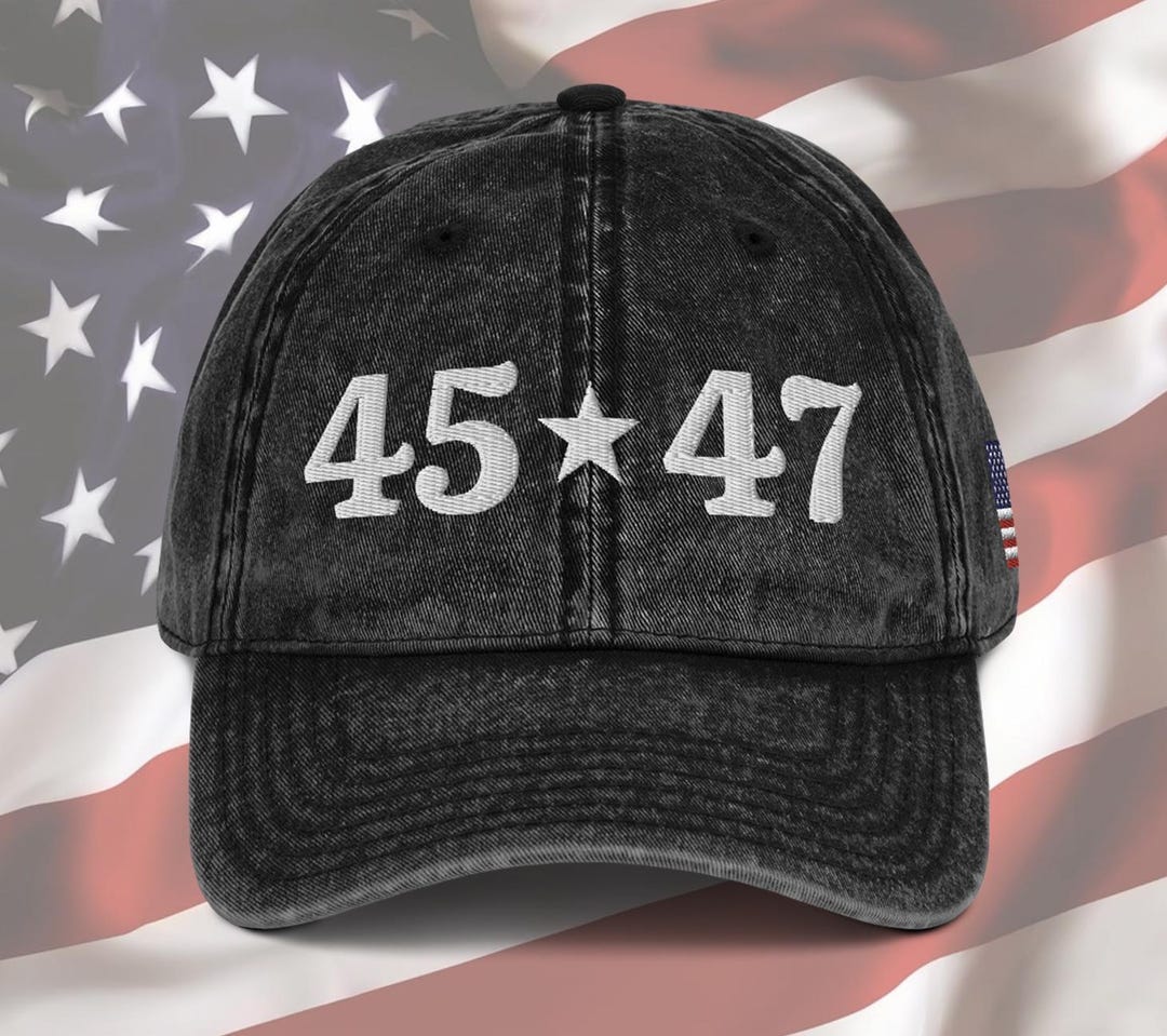 45 47 Trump Hat Star Hat American Flag Hat Embroidered Trump Hat Maga ...