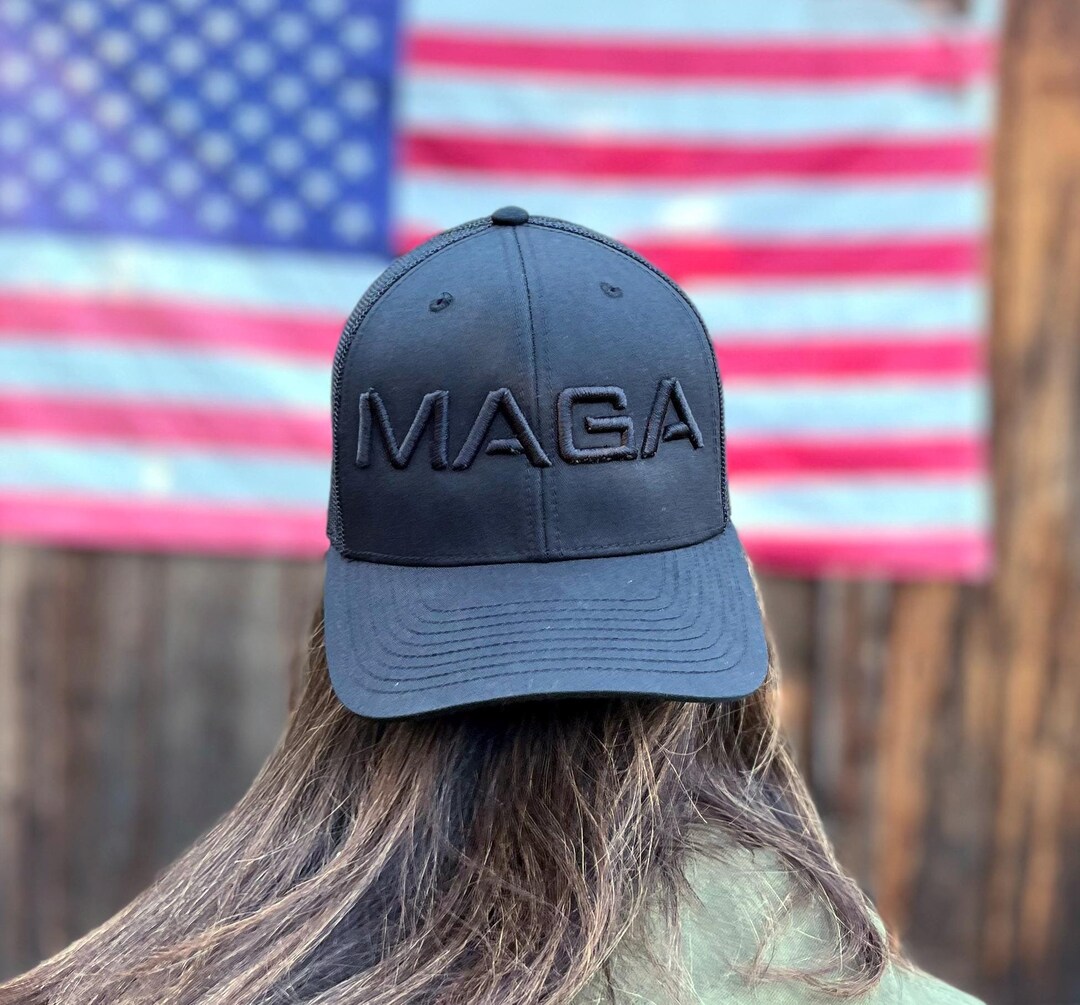 Dark MAGA Trucker Hat Trump Hat Make America Great Again Trump Merch ...
