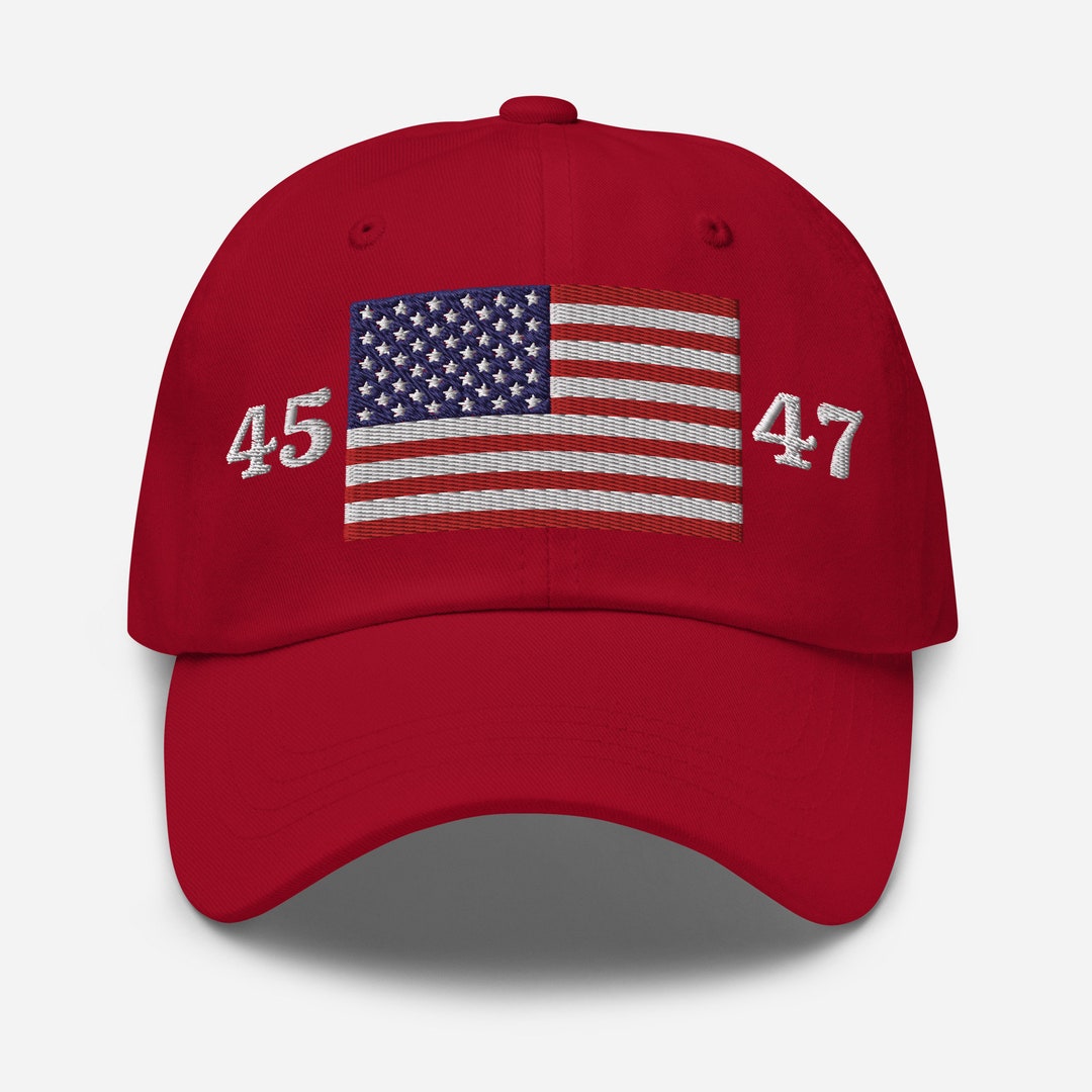45 47 Trump Hat Donald Trump Hat American Flag Hat Trump Merch Trump ...