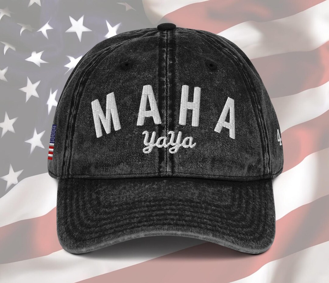 MAHA Ya Ya 45 47 American Flag Adjustable Hat, Maha Hat, Trump 45 47 ...