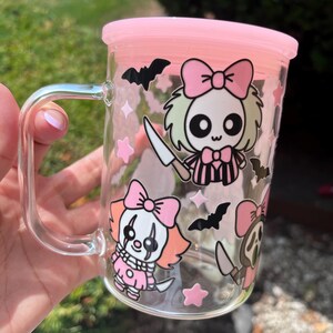 Horror Glass Mug|halloween Cup| Horror Movie Glass Cup - Etsy