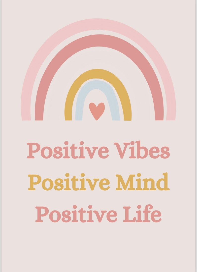 Positive Vibes Poster - Etsy