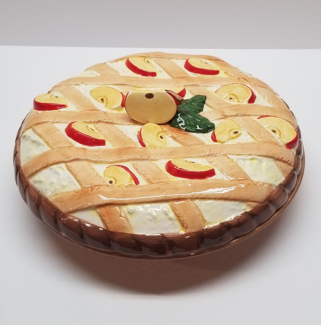 Vintage Apple Lattice Ceramic Pie Keeper Gift for Her Loves to Bake - Etsy