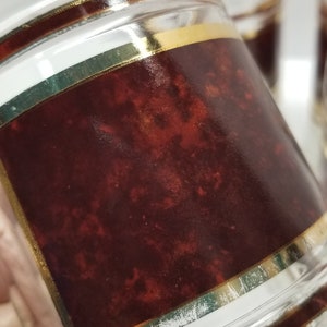 Vintage MCM Culver Glass Tortoise Shell 22K Gold Mugs 4 Perfect for the ...