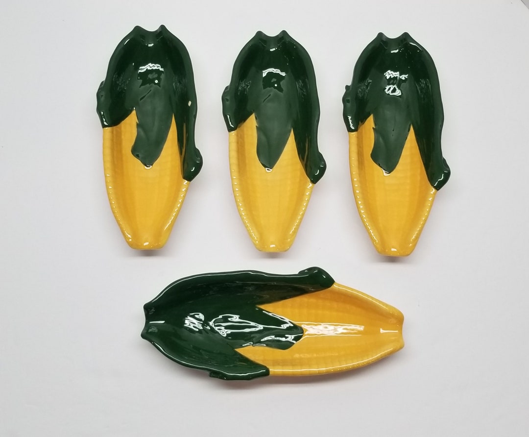 Vintage Ceramic Ears of Corn Dishes Hand Painted (4) From 1964 - Etsy