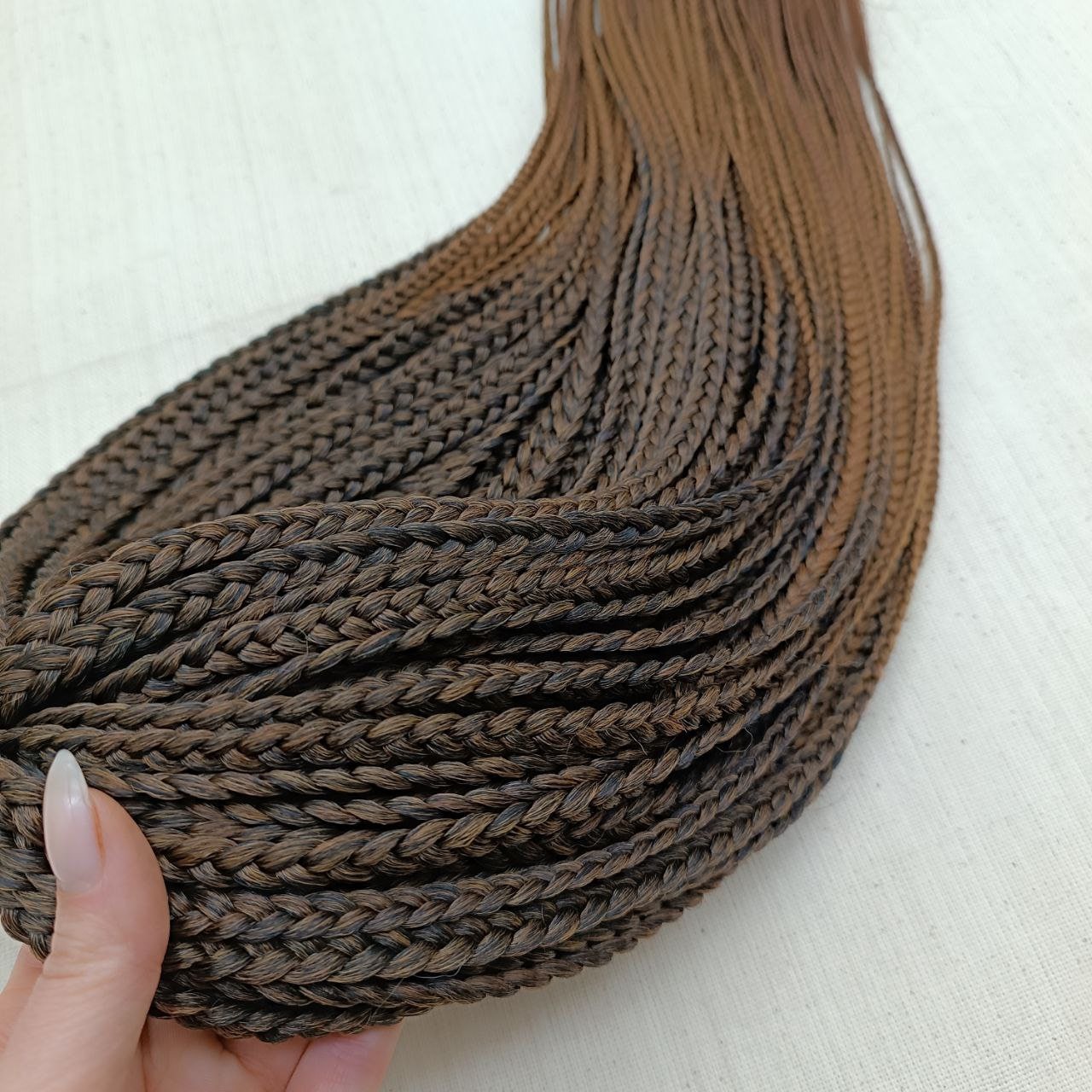 Synthetic Brown Hair Braids Double and Single Ended Braids DE and SE ...