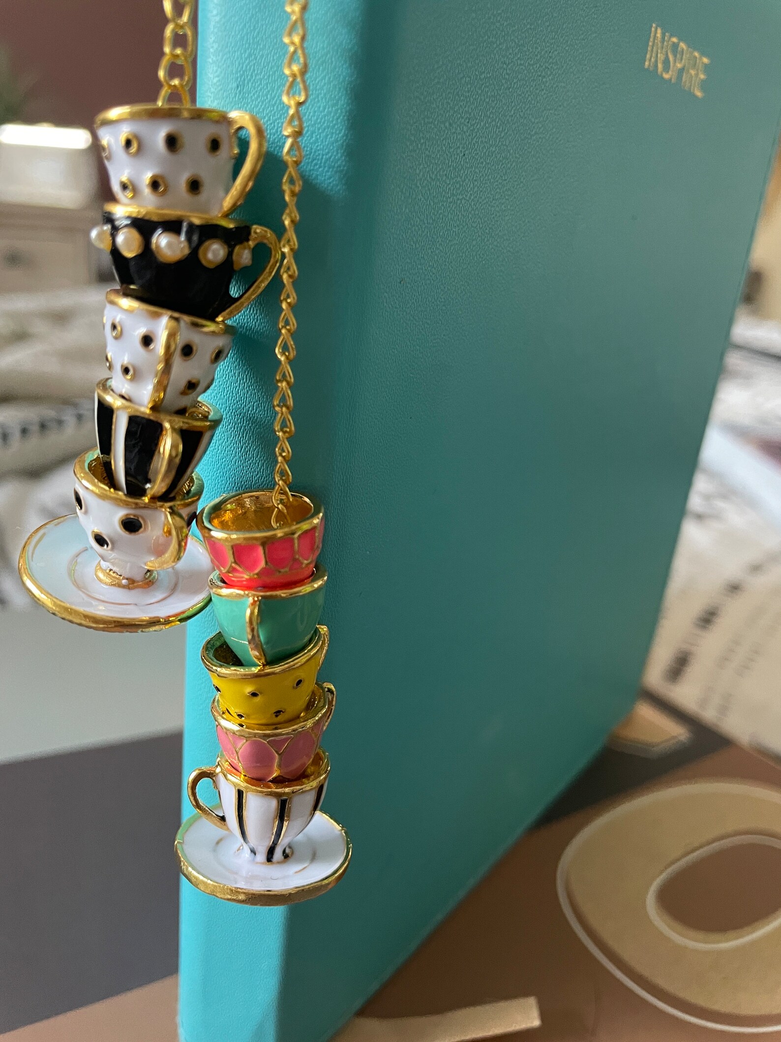 Tea Cup Book Mark, Tea Cup Trinkets, Gift for Book Lover, Book Reader ...