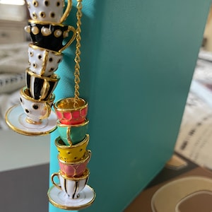 Tea Cup Book Mark, Tea Cup Trinkets, Gift for Book Lover, Book Reader ...