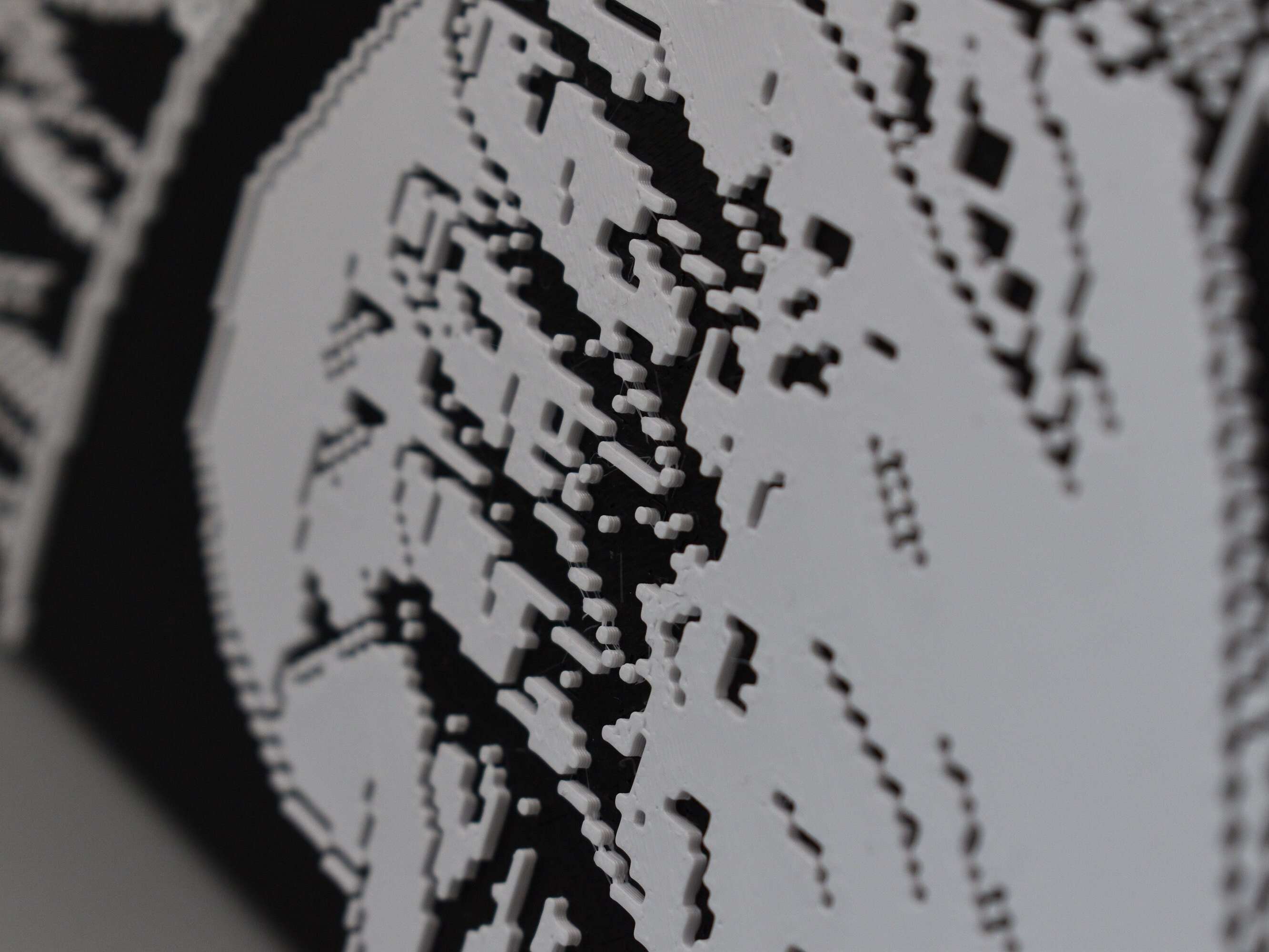 3D Illusion Pixel Art Print Cyberpunk Horror Scene Wall Sculpture ...