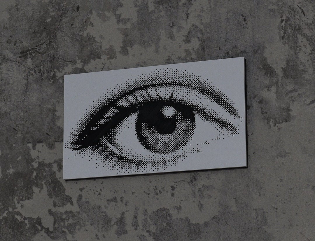 Unique Eyelash Pixel Art Sculpture - 3D Printed Minimalist Eye Design ...