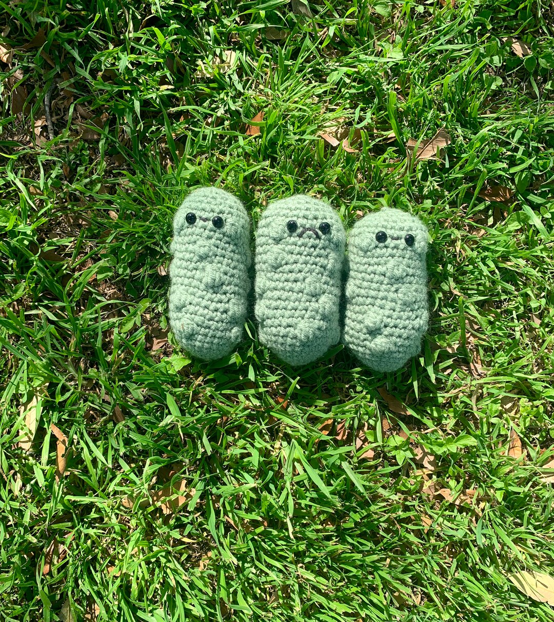 Crochet Pickle, Pickle Toy, Stuffed Pickle, Angry Pickle, Sad Pickle ...