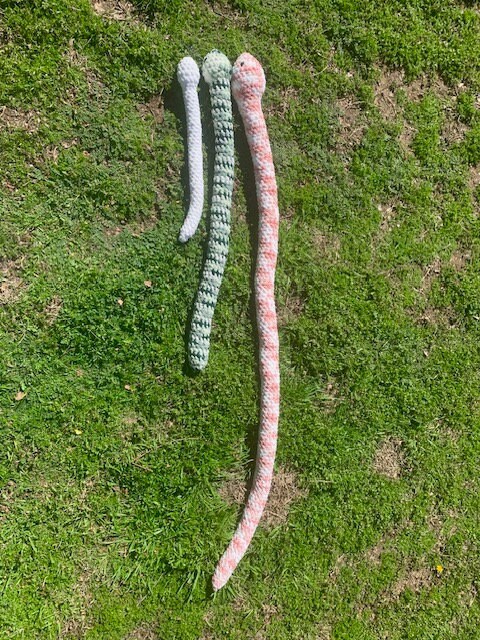 Crochet Stuffed Snake, Long Stuffed Animal Snake, Reptile Yarn ...