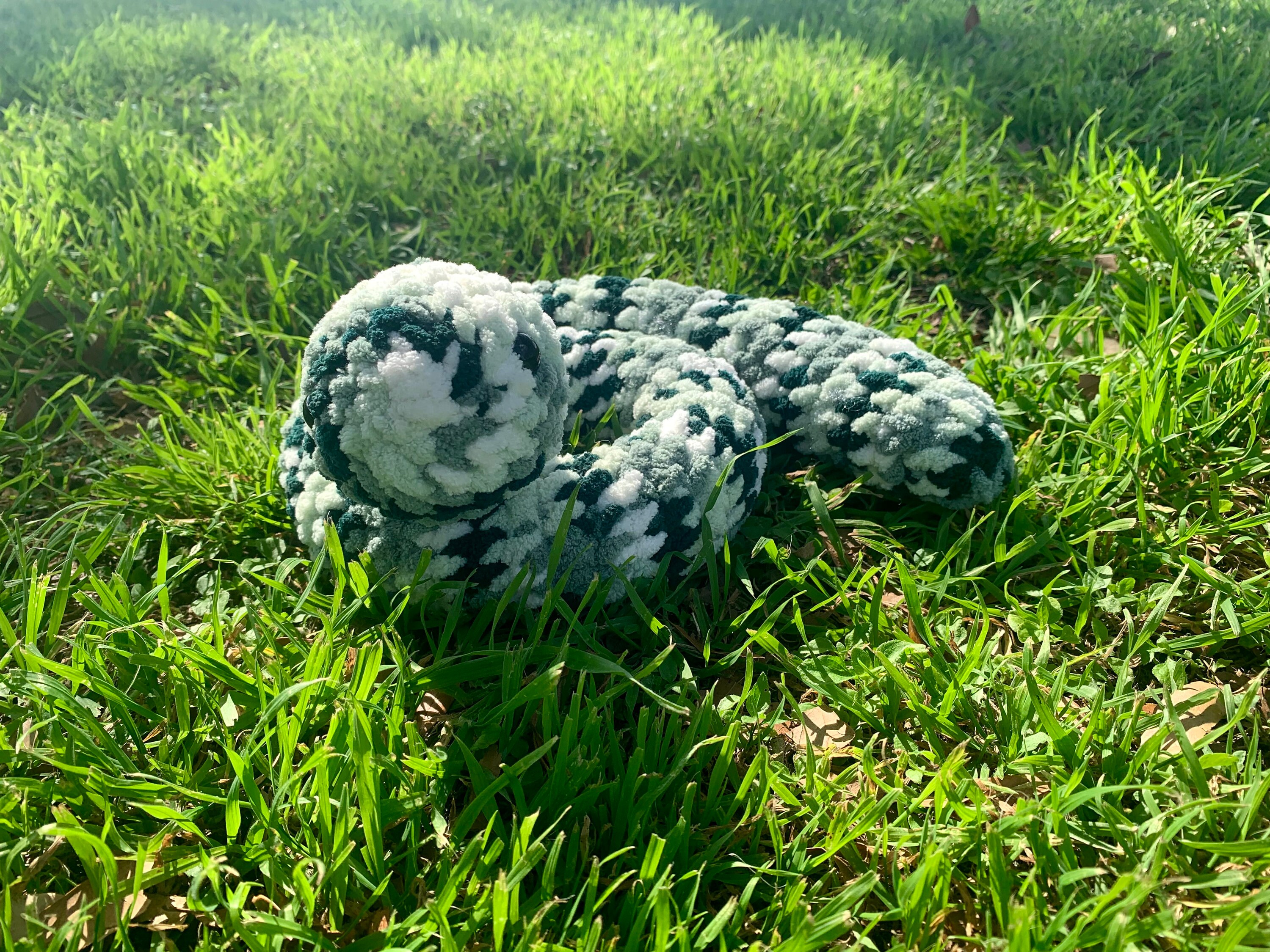 Crochet Stuffed Snake, Long Stuffed Animal Snake, Reptile Yarn ...