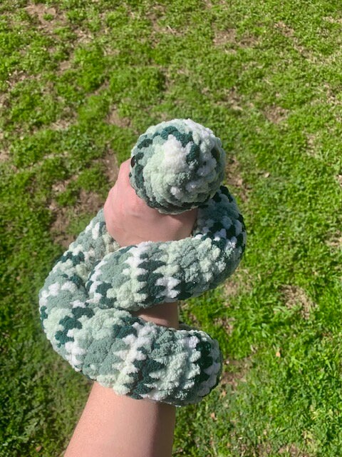 Crochet Stuffed Snake, Long Stuffed Animal Snake, Reptile Yarn ...