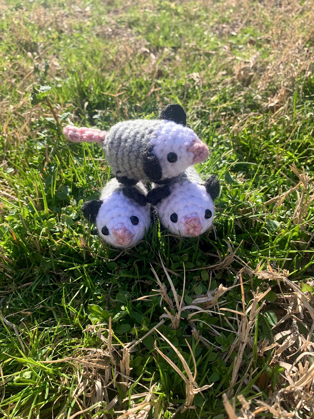 Crochet Miniature Opossum, Crochet Mini Opossum, Crochet Opossum - Etsy