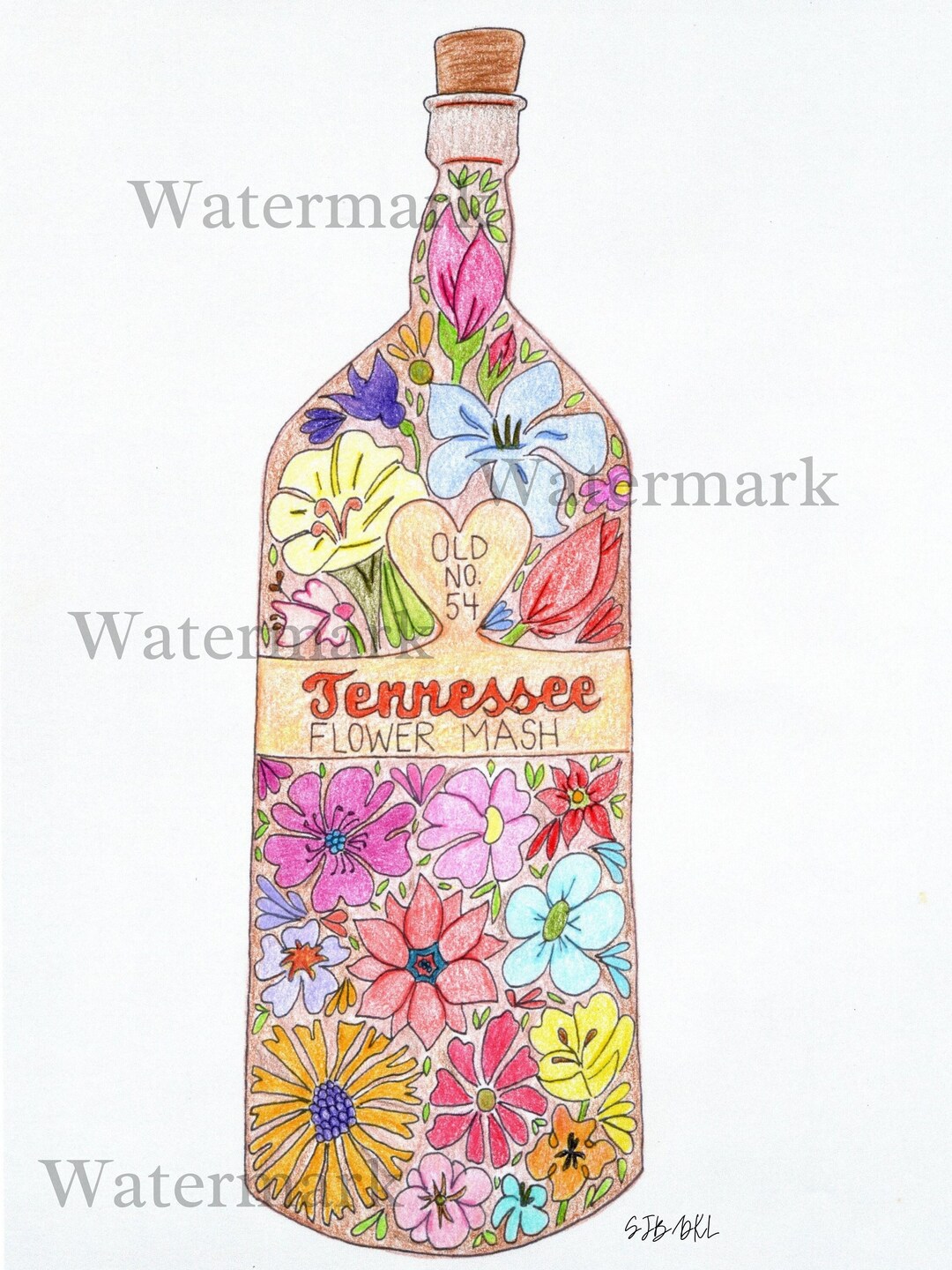 Tennessee Flower Mash Digital Art Download Printable - Etsy