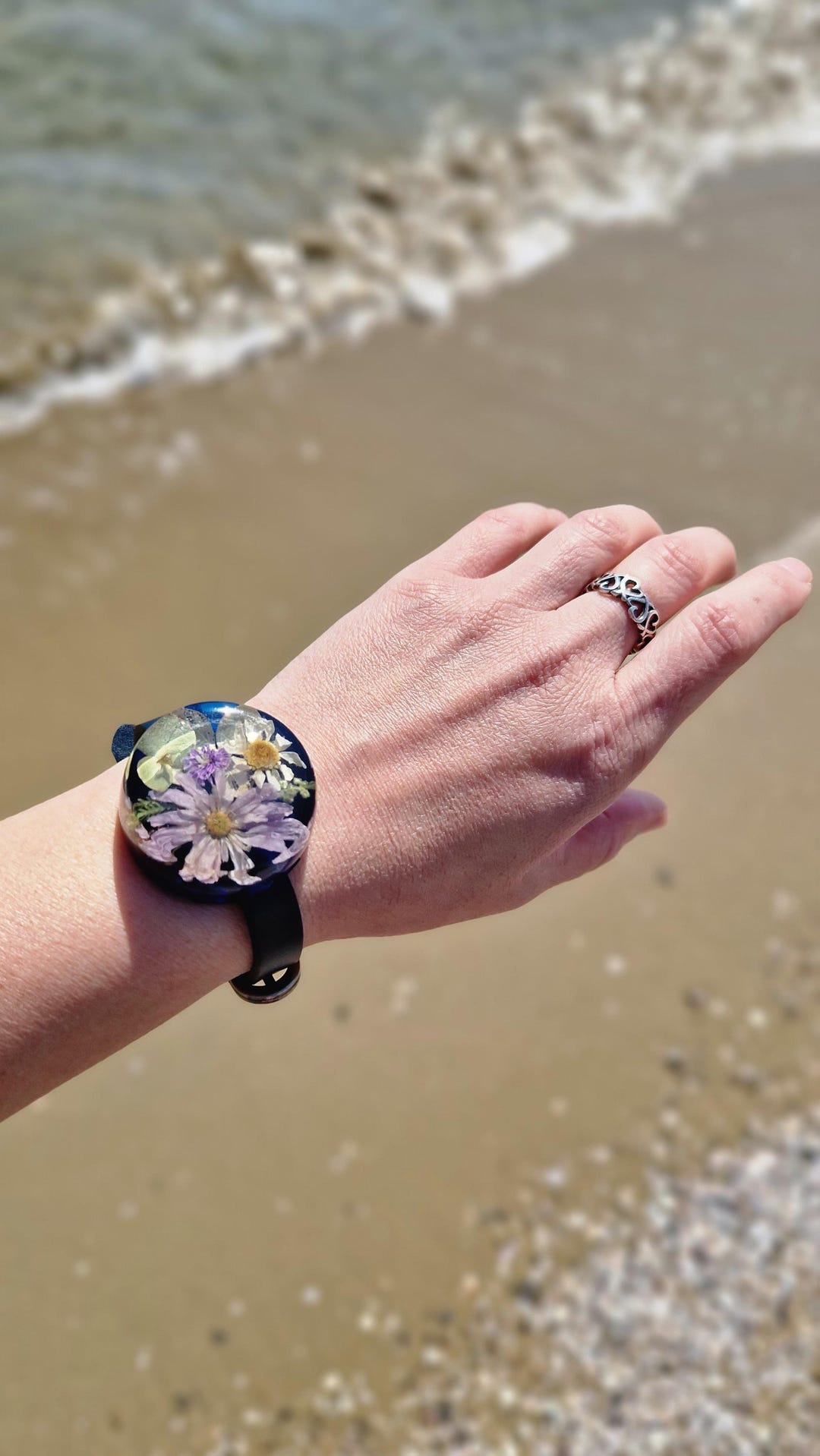 Resin Flower Bracelet / Real Flowers Preserved / Handmade Botanical ...