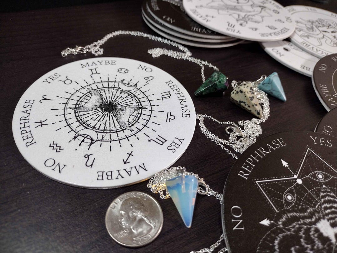 Small Pendulum Boards With Pendulum! 4" | Wood | Dark and Light Sides ...
