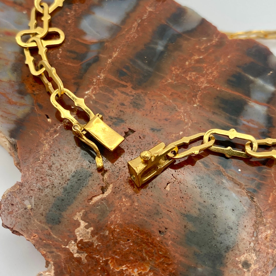Vintage Givenchy Gold Chain Link Necklace - Etsy