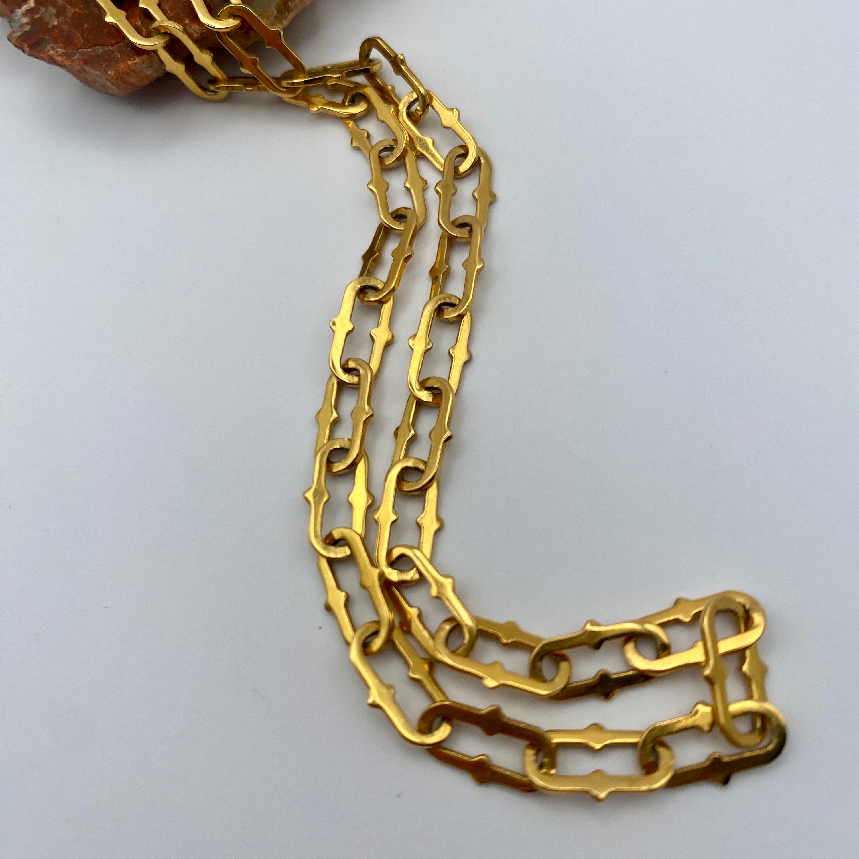 Vintage Givenchy Gold Chain Link Necklace - Etsy