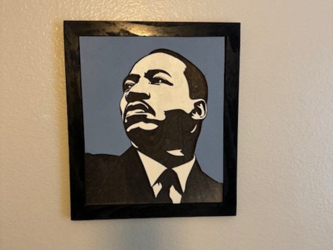 MLK Martin Luther King Portrait, Layered Art, Home Decor, Wall Art ...