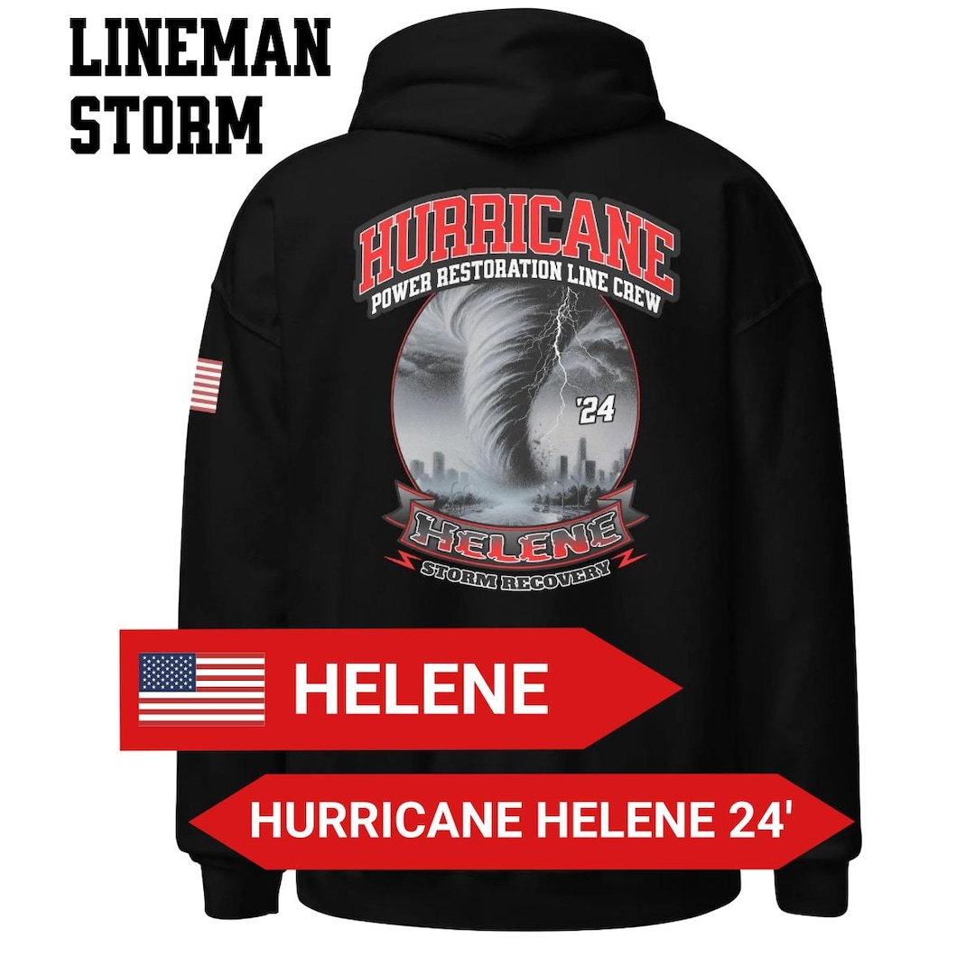 Hurricane Helene Lineman Storm Shirt, Lineman Storm Shirts, Storm Shirt ...