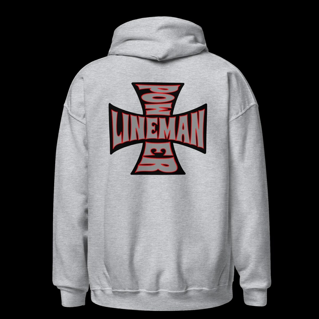 Lineman Hoodie, Maltese Cross, Power Lineman Apparel, Power Lineman ...