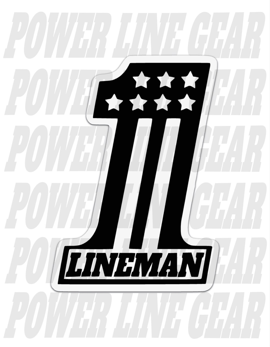 Number One Lineman Sticker, Lineman Hard Hat Sticker, Lineman Window ...