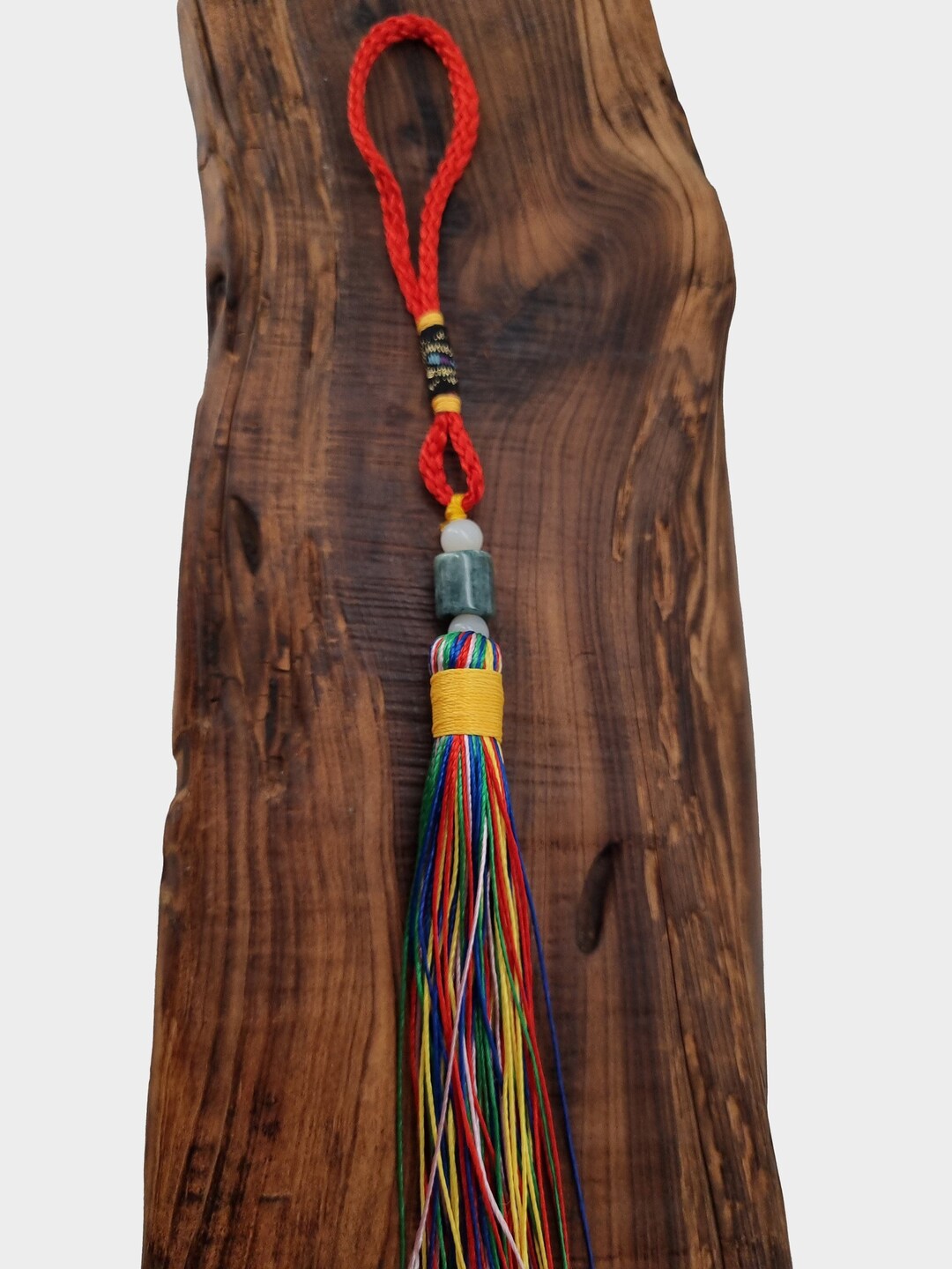 Natural Type A Jadeite Jade Barrel Bag Charm With Tassel - Etsy