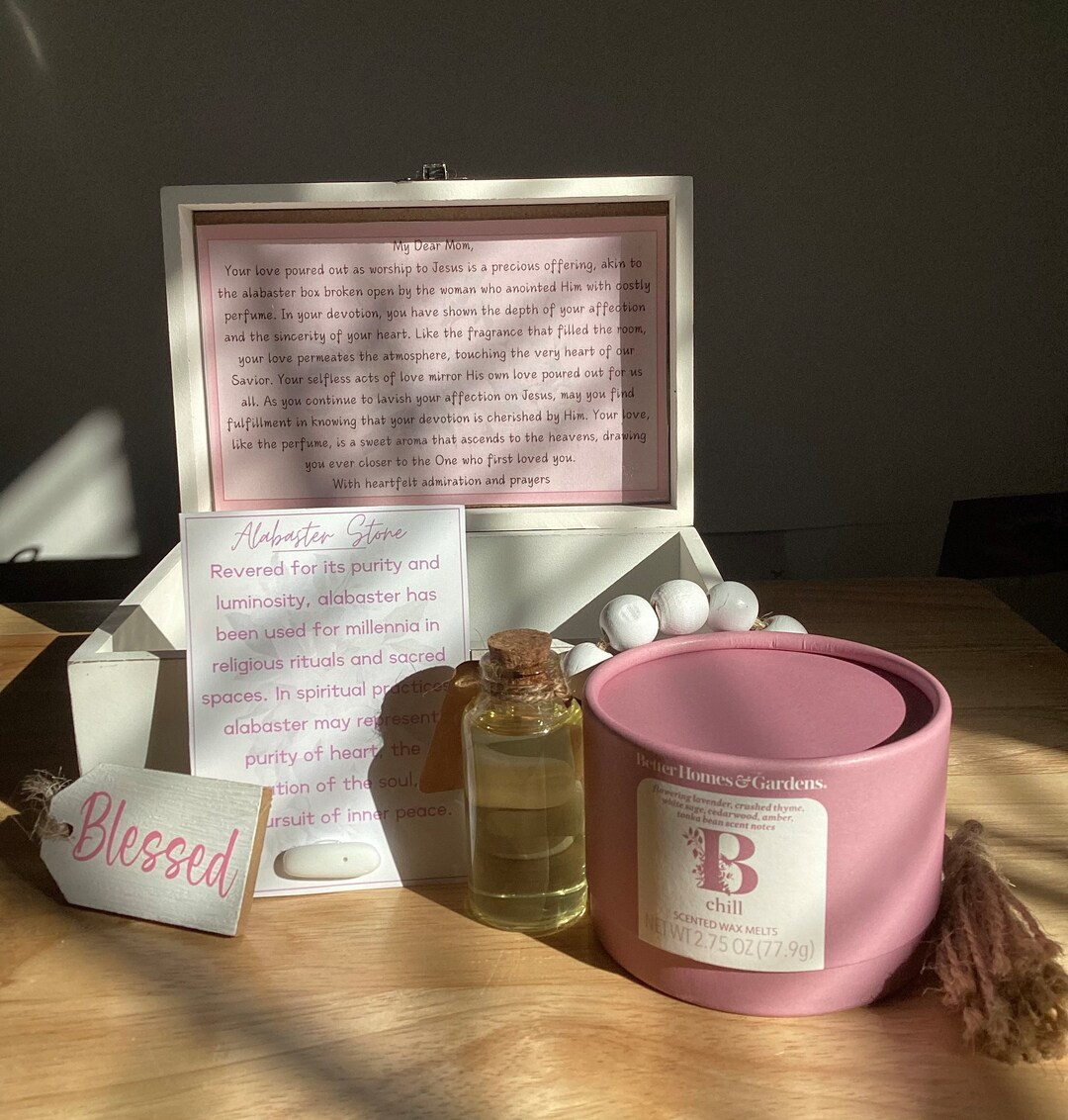Blessing Box Alabaster Stone, Christian Gift, Prayer Box, Self ...