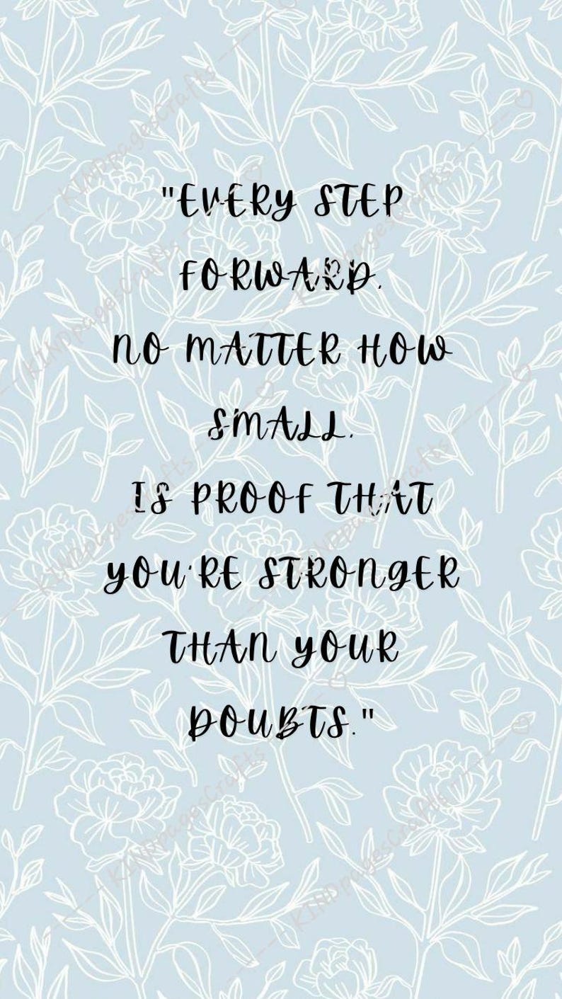 Blue Wallpaper (motivational Quote) - Etsy