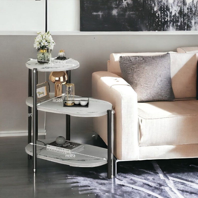 Multi-layer Coffee Cabinet Table, Luxury Living Room Side Table ...