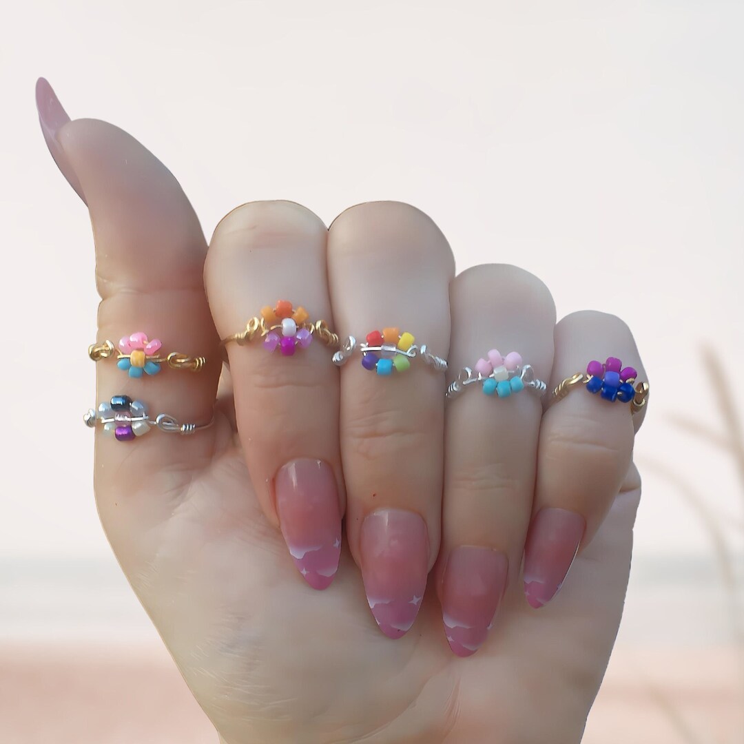 Customizable Cute Pride Rings, Gay Rainbow Handmade Ring, LGBT Jewelry ...