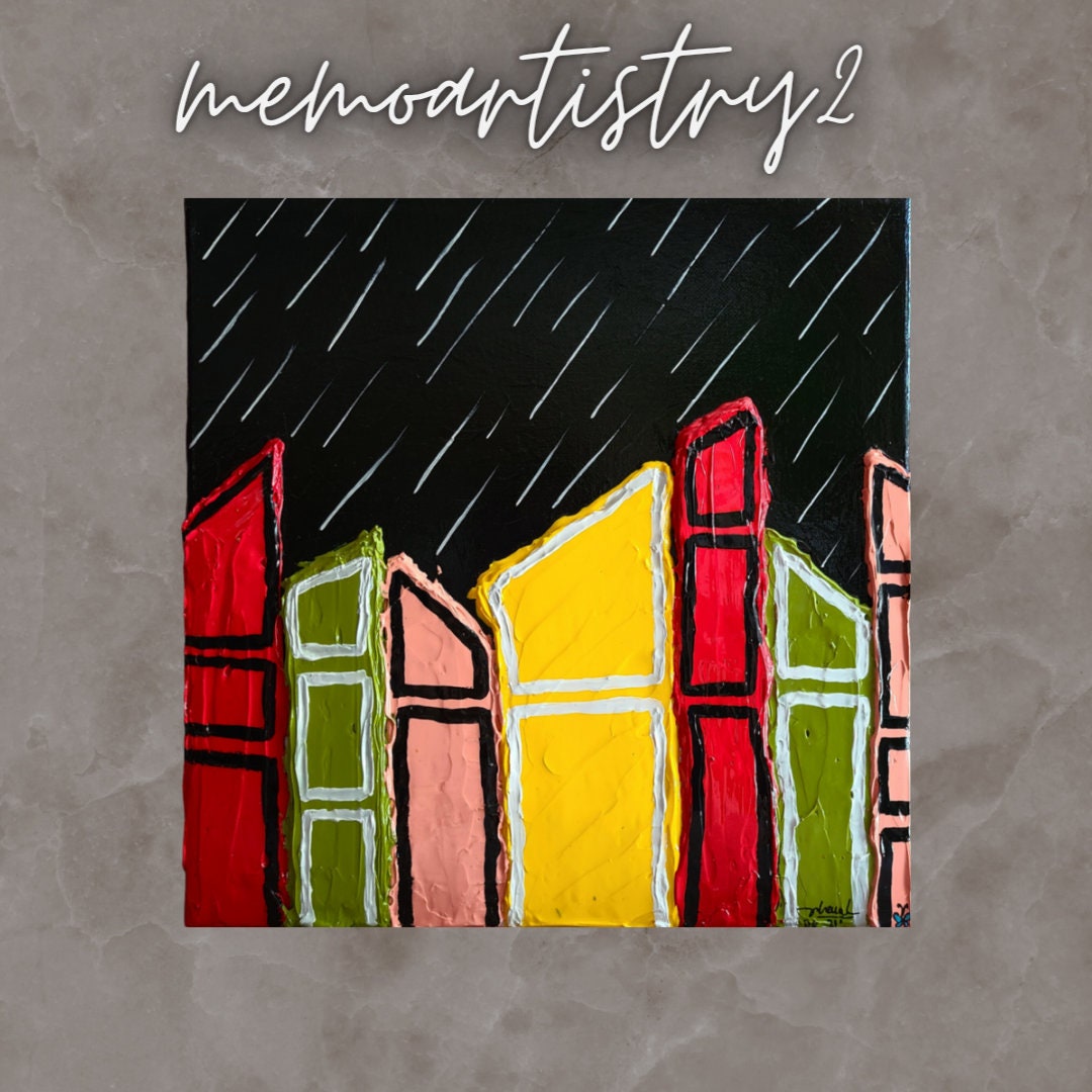 A07 Original 1212 Abstract 3D Textured Acrylic Painting. moon, You and ...