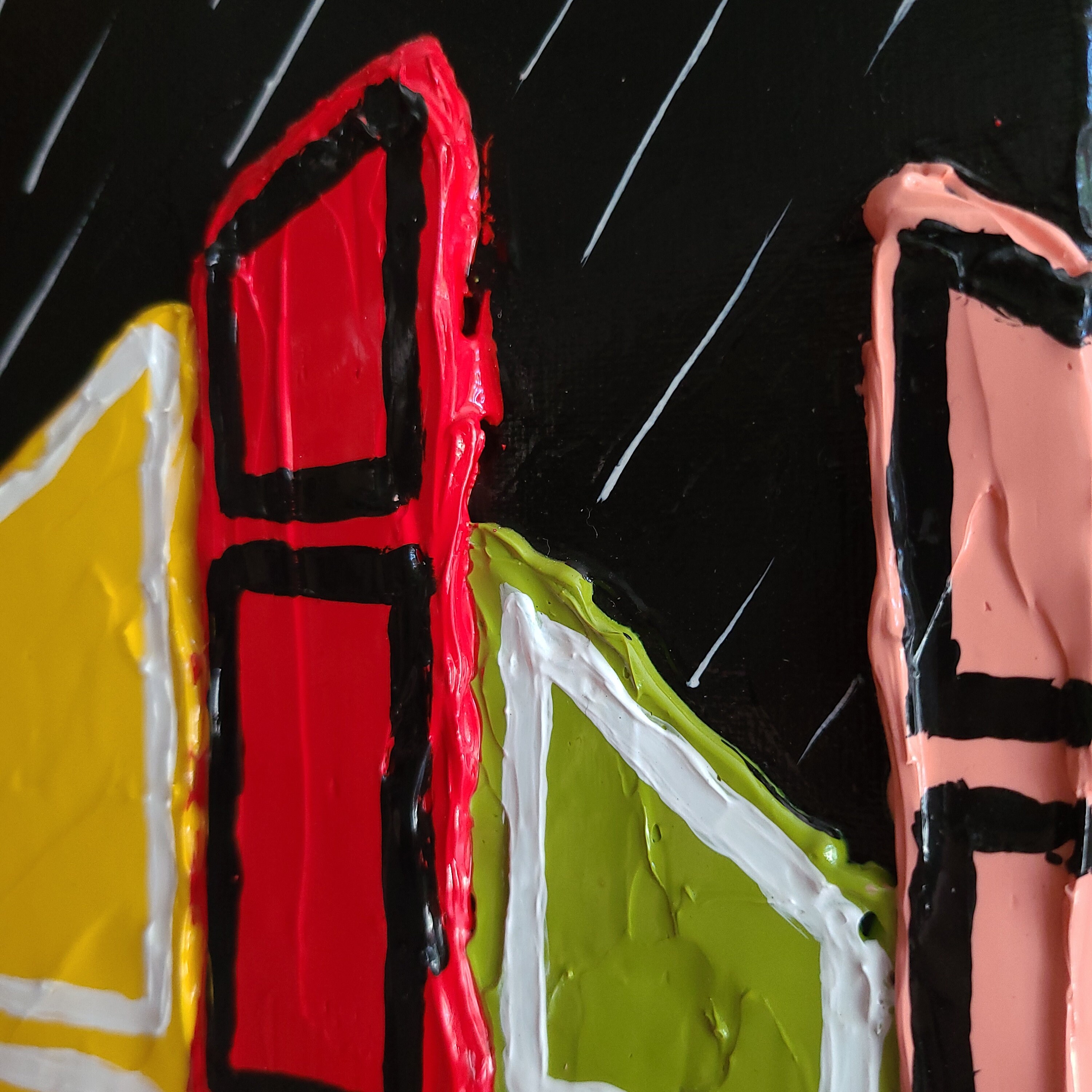 A07 Original 1212 Abstract 3D Textured Acrylic Painting. moon, You and ...