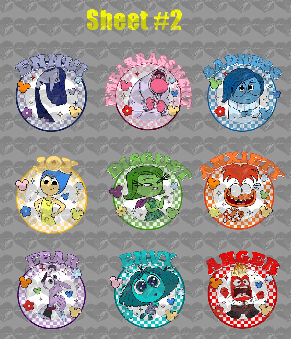 Inside Out 2 Themed High Quality Vinyl & Ink Stickers - Etsy