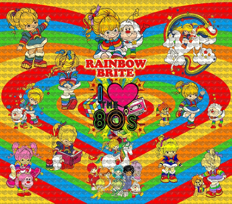 Rainbow Brite Tumbler Digital PNG 20oz 80s Image - Etsy