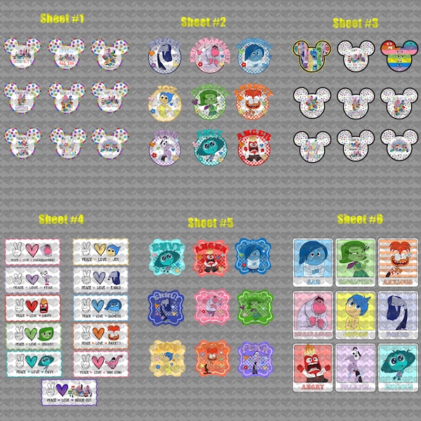 Inside Out Vinyl Stickers - Etsy